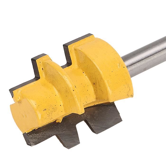 RHO-Mèche de routeur Coupe-joint à Tenon à Dents Obliques de 1/4 ...