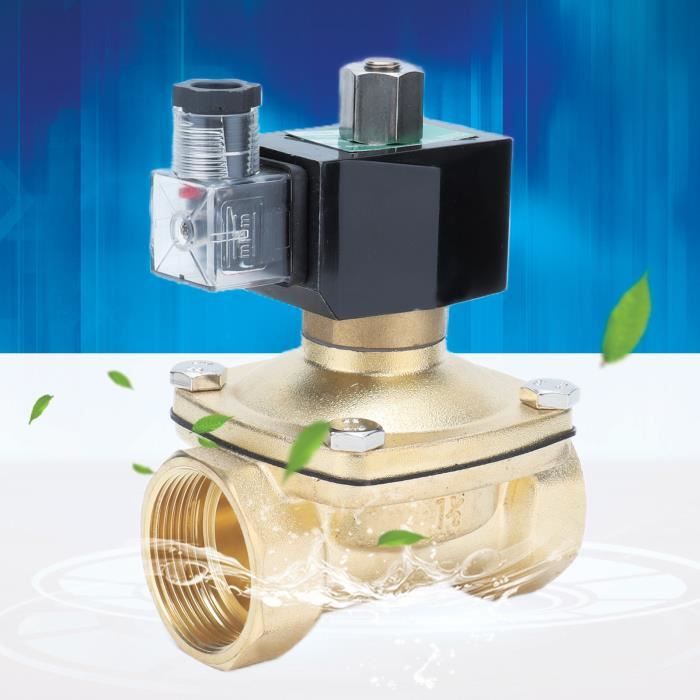 BOY Électrovanne électrique en laiton-Électrovanne en laiton normalement ouverte électrovanne ...