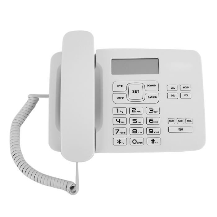 Téléphone fixe de bureau professionnel avec système double FSK/DTMF ...