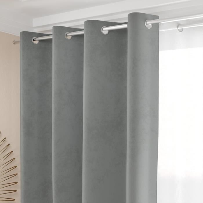 Rideaux En Velours À Panneaux Pour Intérieur Avec Anneaux, 2 Pièces ...