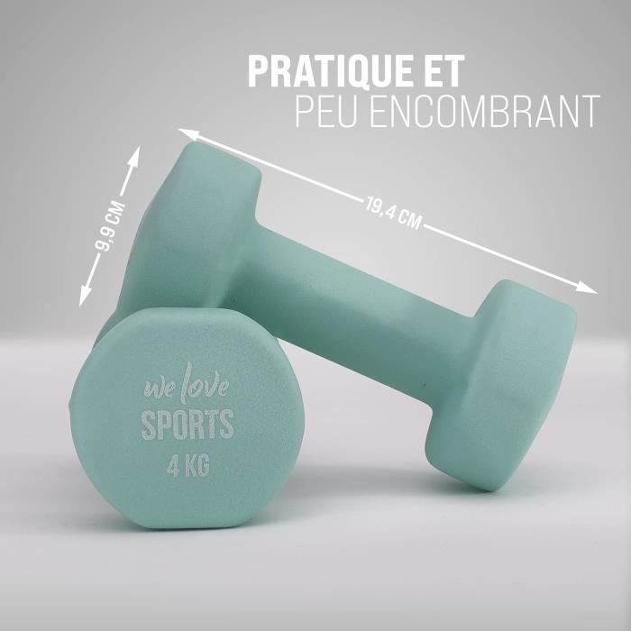 Set Haltères Musculation Courts | Poids Haltères Fitness, 2x1kg, 2x2kg ...
