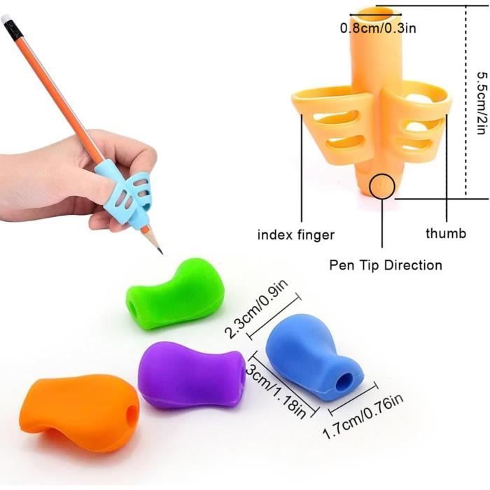 Grip Crayon Pour Enfants, 8 Pièces Aide Écriture, Pencil Grips Crayon ...