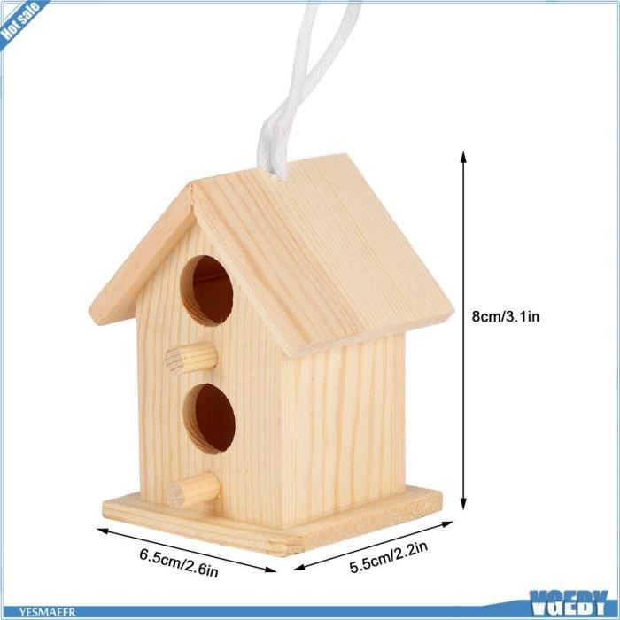 Nichoir en Bois pour Jardin - Bois de Platane - Mini Nids d'Oiseaux ...