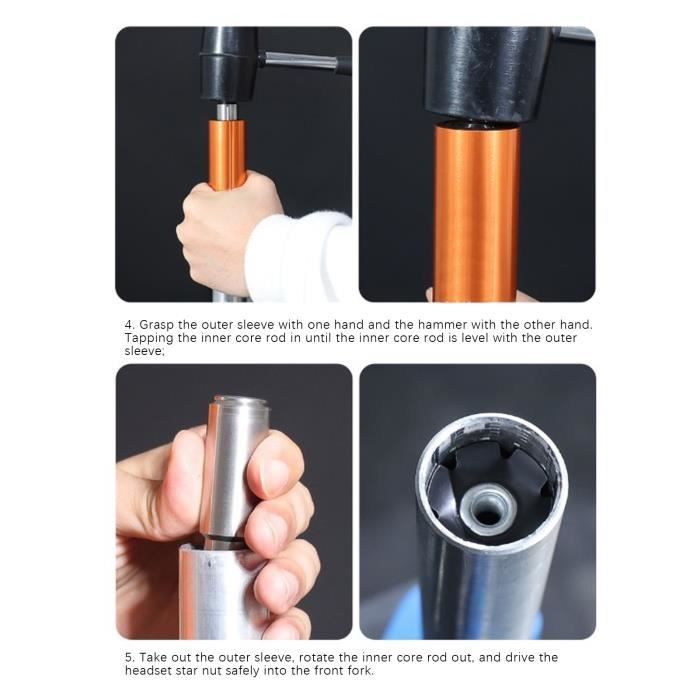 Kit de tiges à manchon durci pour fourche de vélo de montagne, filetage ...