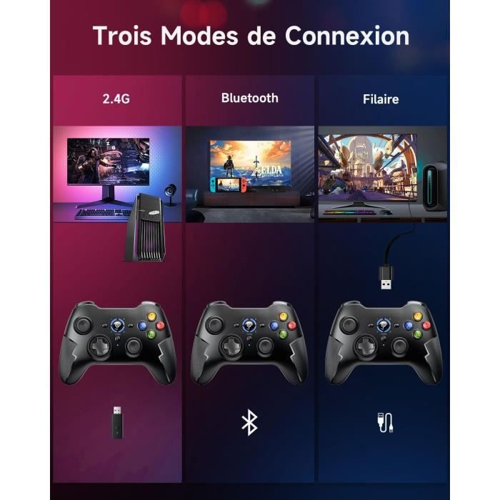9013Pro Manettes Pc Ps3 Sans Fil Rechargeable, Manette Switch Pro ...