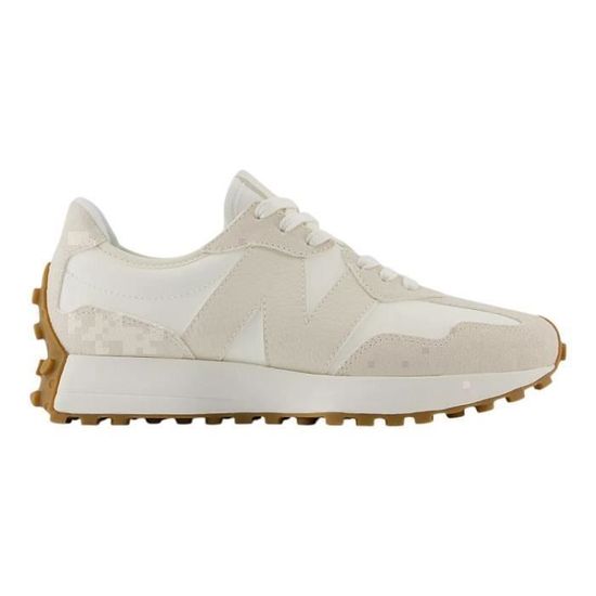 Baskets - New Balance - WS327V1 - Cuir - Talon Plat - Femme - Blanc ...
