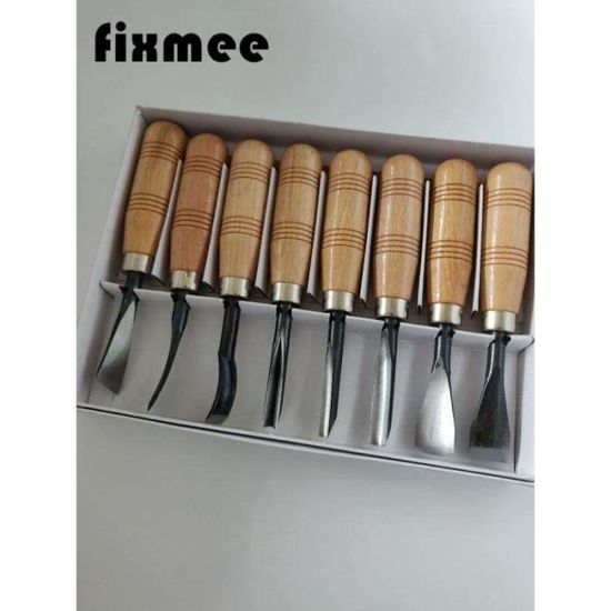 GTY12732-CALE A PONCER ,Fixmit 8 outils de sculpture sur bois à main ...