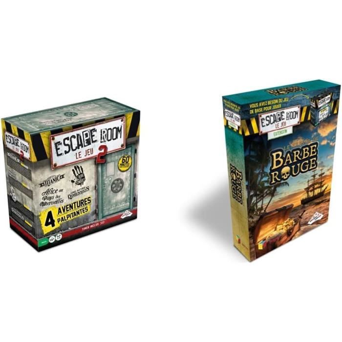Escape Room Le Jeu 2 - Coffret 4 Aventures Coffret n°2 & Extension ...