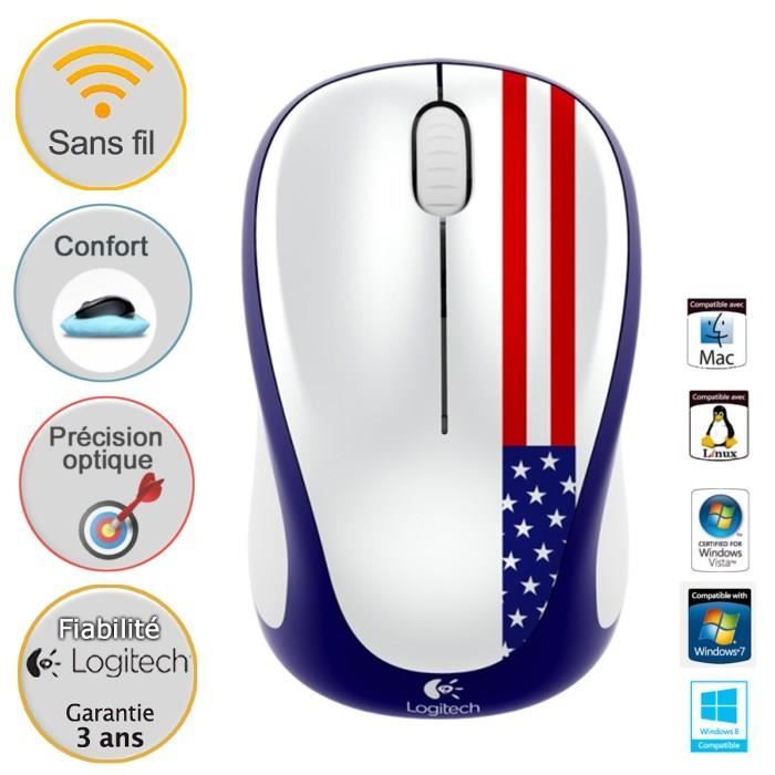 Logitech souris sans fil optique - M235 USA - Cdiscount Informatique