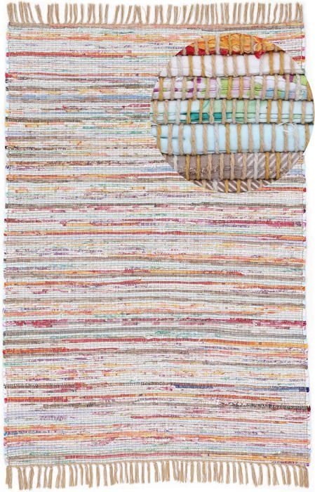 Tapis Tissé À Plat Kilim Chindi Taupe 80X150 Cm | Tapis Moderne Pour Le ...