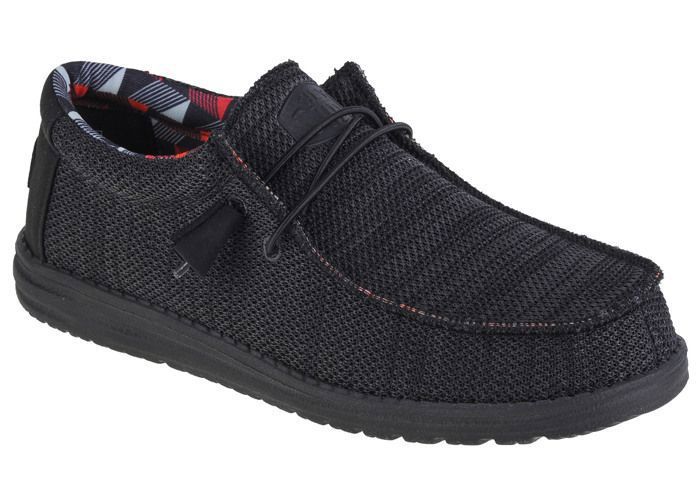 Sneakers - HEY DUDE - Wally Sox - Noir - Tissu - Lacets Noir ...