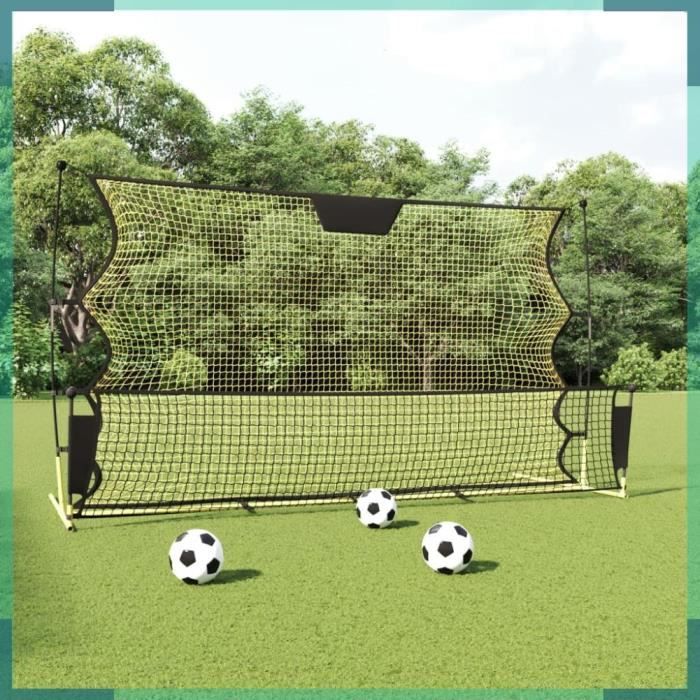 Filet de rebond de football noir/jaune 183x85x120 cm polyester-FHE93760 ...