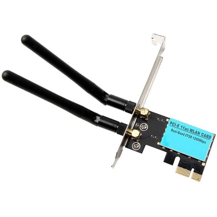 Carte WiFi AC1200M Carte RéSeau sans Fil PCI-E Express Double Bande ...