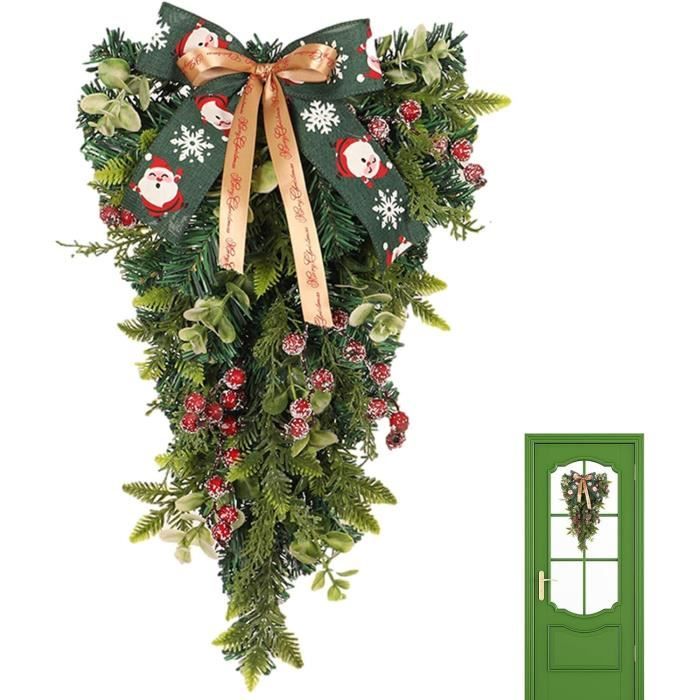 Porte Pour Porte D'Entrée Extérieure - Guibaies Rouges Et D’Arcs Noël ...