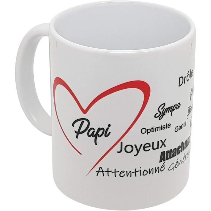 Mug Amour Je T'Aime Papi Avec Coeur Et Compliments Tasse Humour Qualité ...