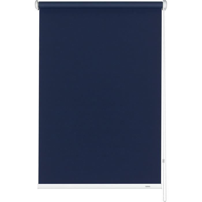 Store Enrouleur Occultant - GARDINIA - 82 x 180 cm - Bleu Foncé ...