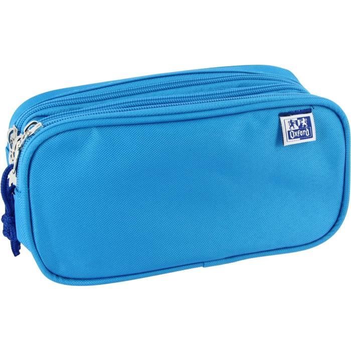 Trousse Scolaire 3 Compartiments, élastique et 3 Fermetures éclair ...