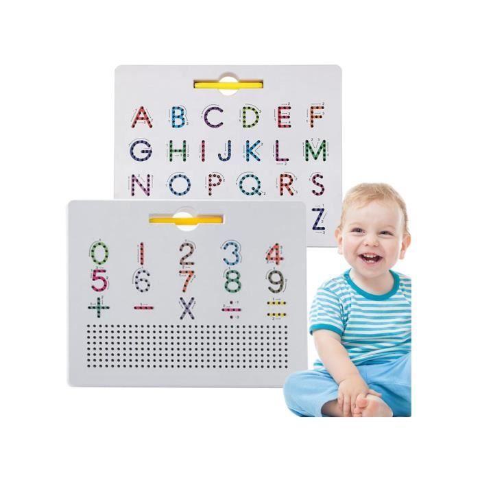 Tableau d'écriture 2 en 1 - Alphabet - Magnétique - Matériau ABS - Pour ...