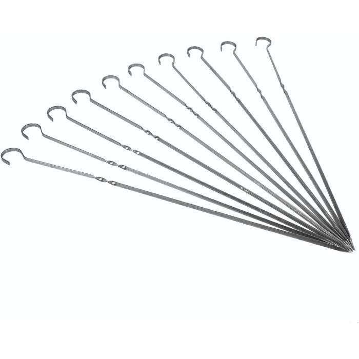 Lot de 10 Brochettes de Barbecue, Brochettes de Brochettes de 39,9 Cm ...