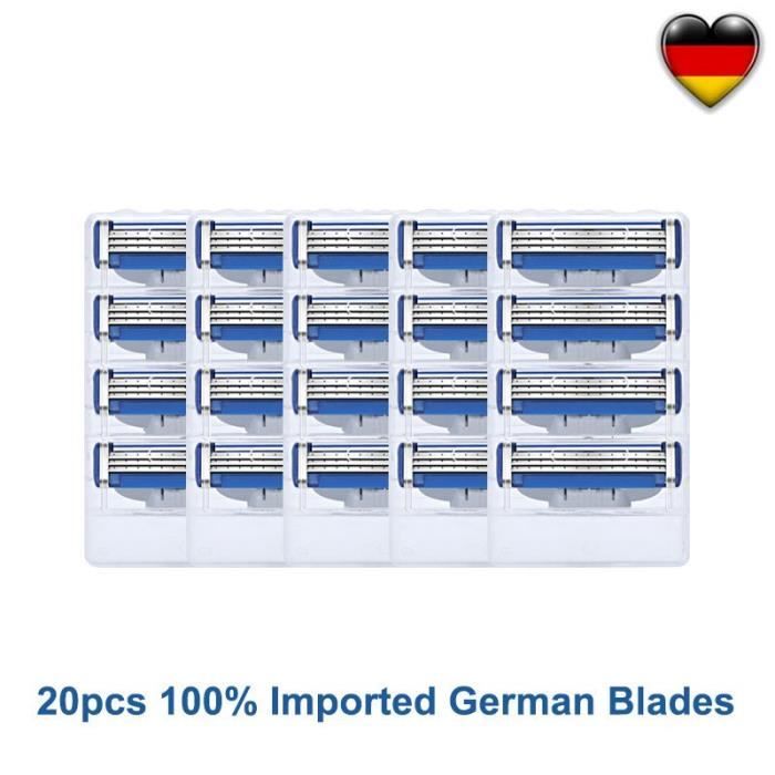 Lames de rasage droites à 3 couches pour hommes, recharges de haute ...