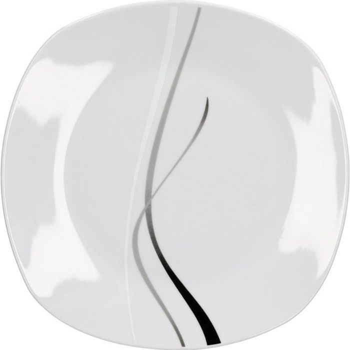 Assiette à dîner Van Well Silver Night - Assiette plate - Porcelaine ...