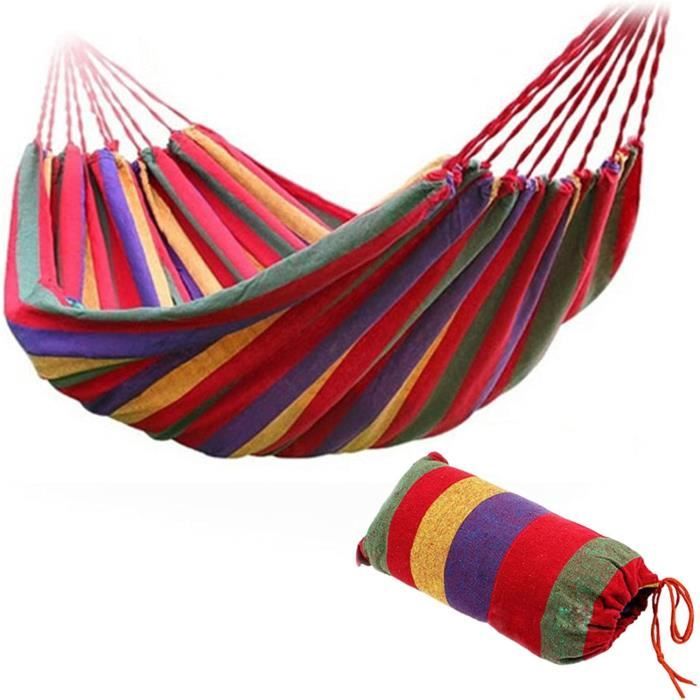 Hamac Double Rouge - Meuble de jardin - Jardin - 260 x 80 cm - Poids ...