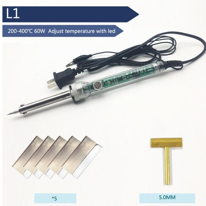 Poste a souder,Fer à souder à température réglable en T avec couteau chaud gratuit pour la ...
