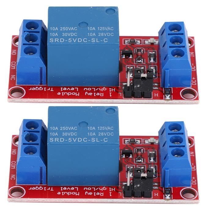 Sonew Module de relais 1 canal Module de relais 2 pièces 5 V 1 canal ...