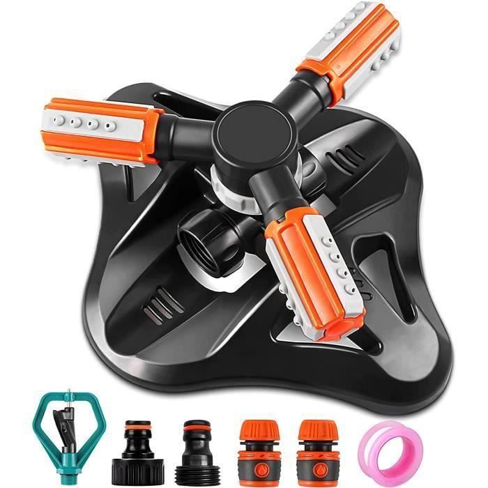 Arroseur de Jardin Arroseur Rotatif à 360 ° 3 Bras Arroseur Oscillant 2 ...