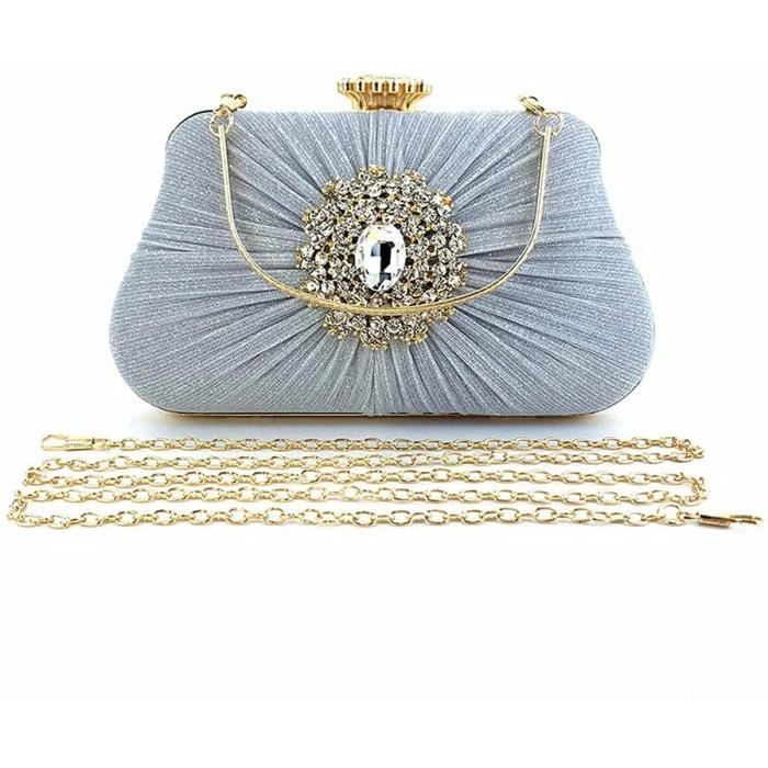 MIORIO Pochette en Cristal de Luxe Ours Sac de soirée Mariage Sac à ...