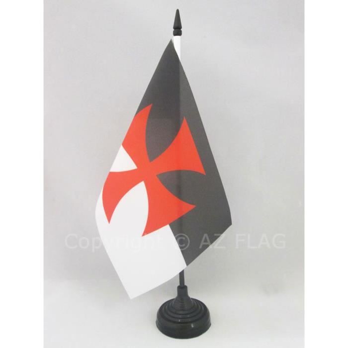 Drapeau de table Templiers Baussant 21x14cm - ordre du Temple Beaucent ...