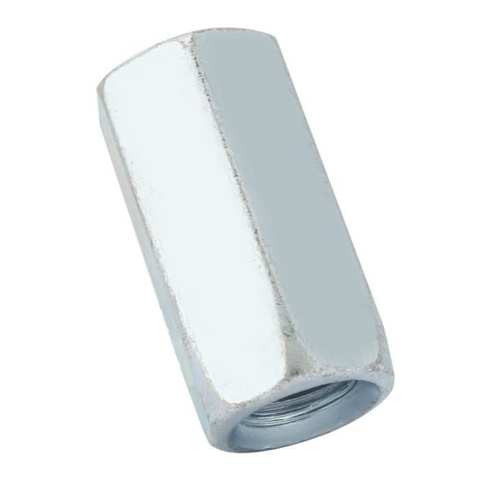 Écrou hexagonal d'accouplement à longue tige, écrou hexagonal long, attaches filetées zinguées ...