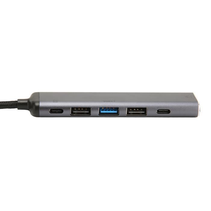 ZER-Concentrateur USB C 7 en 1 Station d'accueil USB C 7 en 1 fil ...