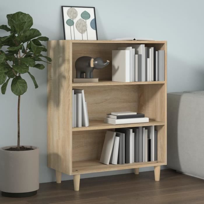 HEN - Buffet Chêne sonoma 69,5x32,5x90 cm Bois d'ingénierie HB-A1 ...