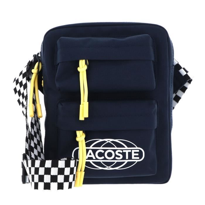 LACOSTE Neocroc Seasonal Crossover Bag Marine 192861 sac a epaule bandouliere sacoche bleu fonce Cdiscount Bagagerie Maroquinerie