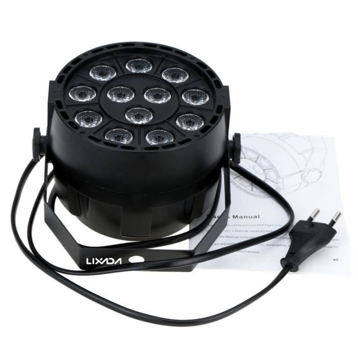 Lixada LED Éclairage de scène PAR DMX-512 RGBW Strobe professionnel 8 ...