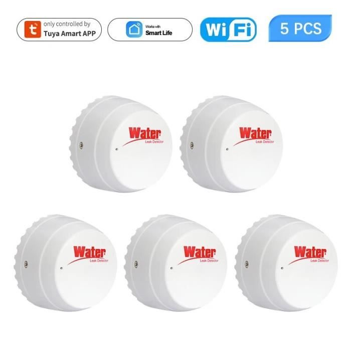 Détecteur de fuite d'eau - Aubess - Intelligent Tuya WiFi - Alerte d'inondation - Surveillance à ...