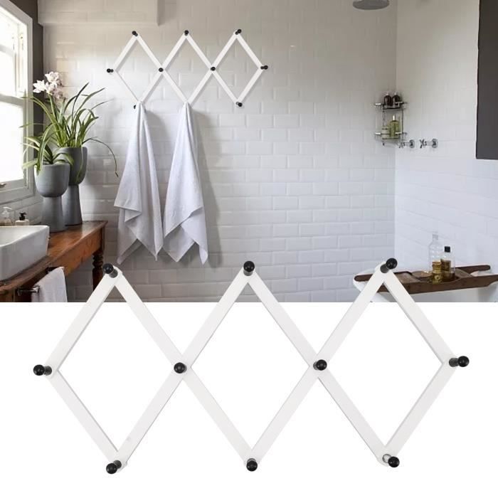 Sonew Cintre mural en bois Support Mural Extensible Porte d'entrée Bleu ...