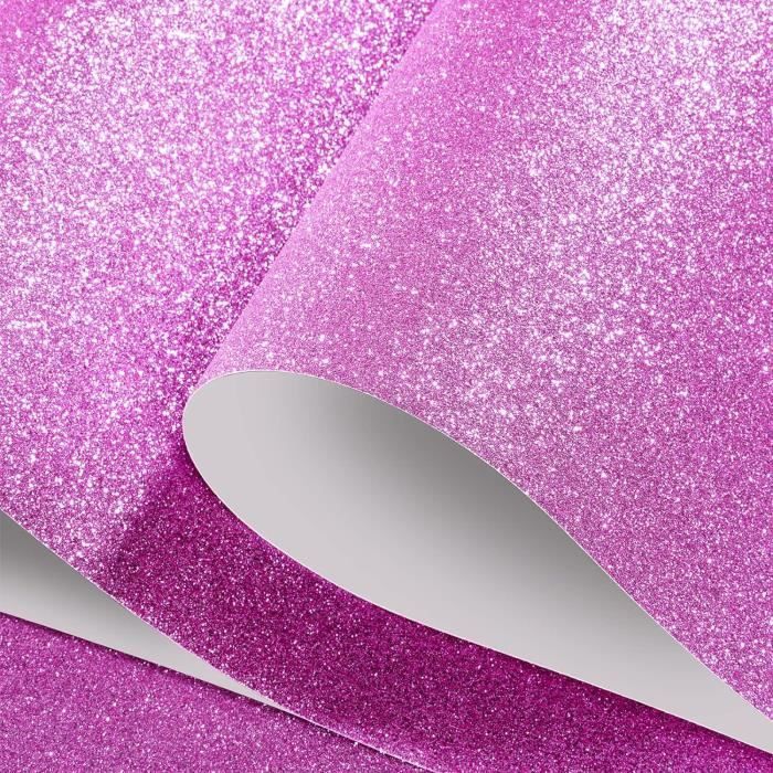 FunStick Papier Pailleté Brillant Papier Peint Adhésif Violet pour ...