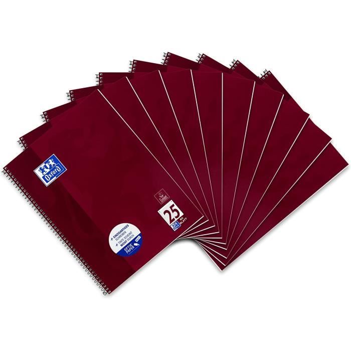 Oxford 100050355 Lot de 10 cahiers à papier Optik Paper 90g-m2 ligné ...