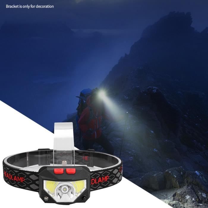 Tbest Lampe frontale LED rechargeable Lumière rechargeable de bandeau d'induction de vague de ...