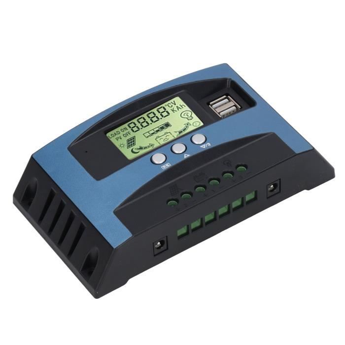 Tbest Solar Panel Regulator, Multi Protection Solar Charge Controller ...