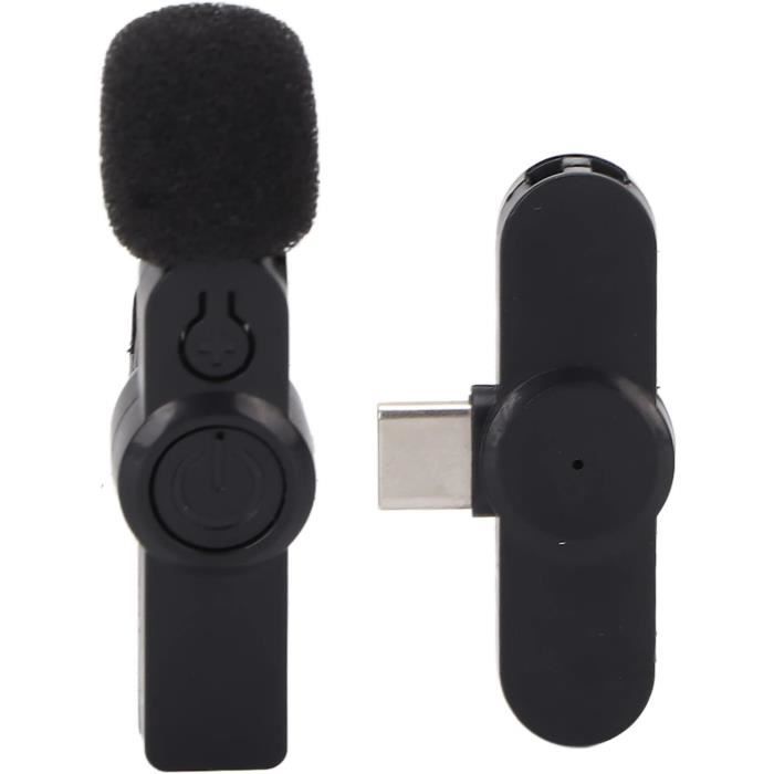 Microphone Bluetooth Sans Fil, Fonction Anti-Vent Microphone Lavalier ...