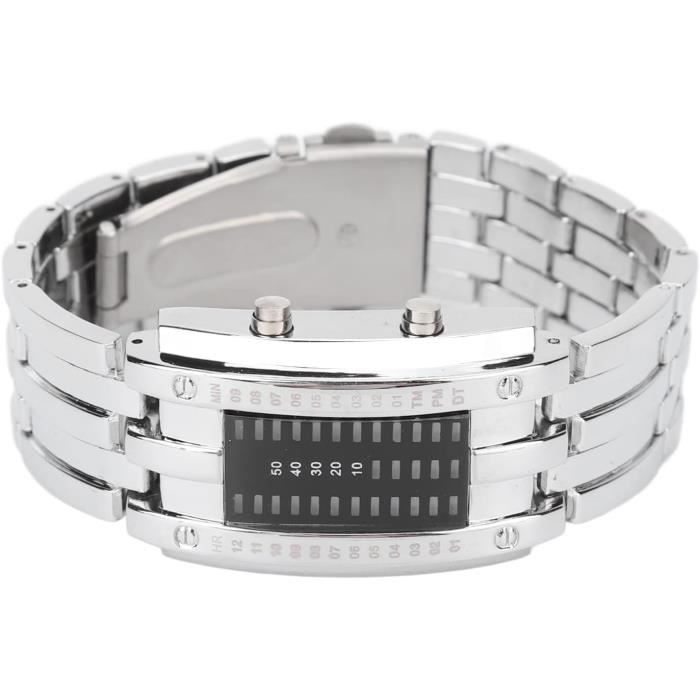 Binary Matrix Blue Led Digital Watch Mens Classic Creative Fashion ...