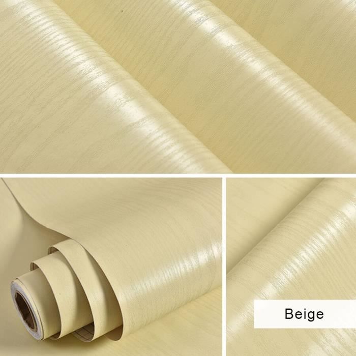 Papier peint,Wood Beige-8M x 40CM--Papier peint auto adhésif gris de ...