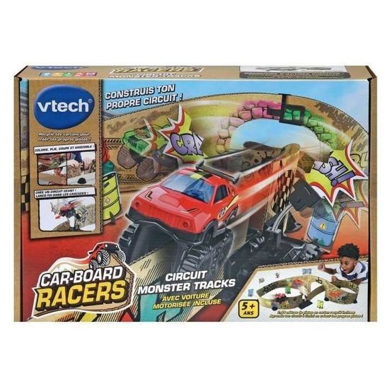Circuit de course en carton VTECH CAR-BOARD RACERS - CIRCUIT MONSTER ...