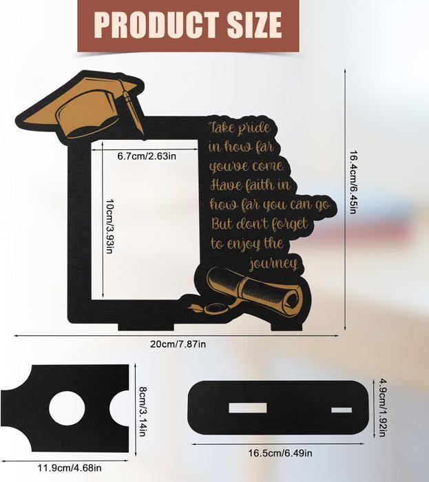 Cadre Graduation, en Bois Cadre Photo de Graduation avec Mots de ...