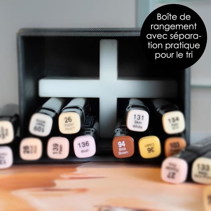 Feutre À Alcool Twinmarkers Set De 24 - Feutre Dessin Professionnel ...