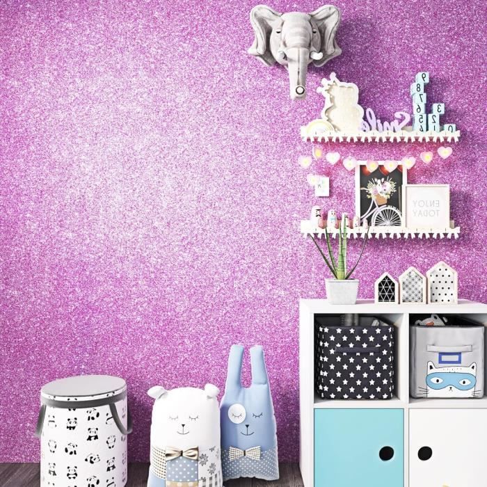 FunStick Papier Pailleté Brillant Papier Peint Adhésif Violet pour ...