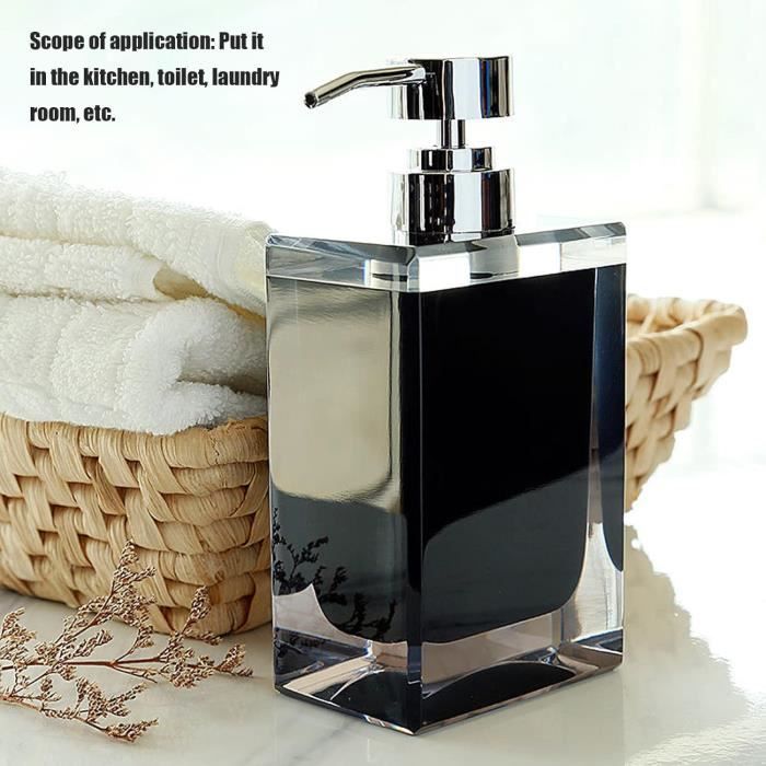 Distributeur De Savon, Presse Design Noir Bouteille De Savon Simple ...